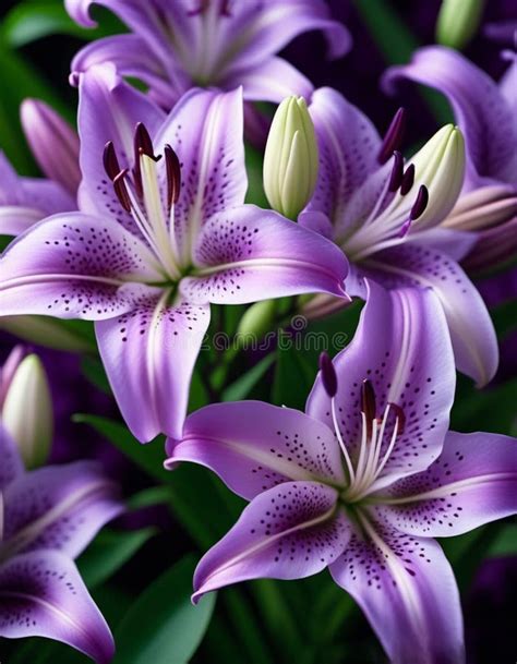 Lily Lilium Is A Genus Of Plants In The Liliaceae Perennial Herbs Equipped With Bulbs Stock