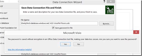 Linking SQL Database On Azure To Visio BVisual