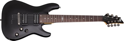 Schecter Sgr 7 String Electric Guitar Midnight Satin Black 3822 Shc