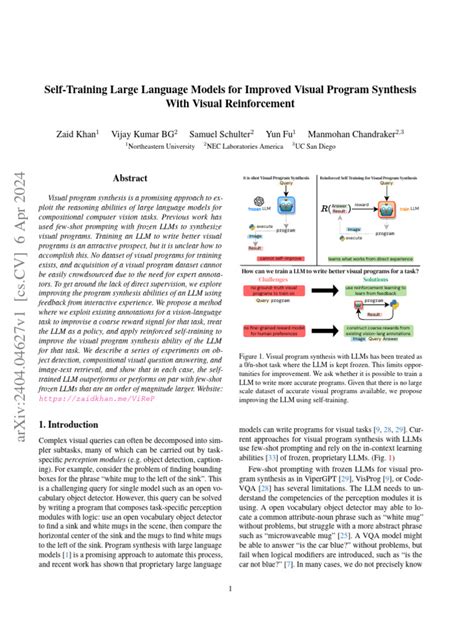 self training large language models for improved visual program synthesis with visual