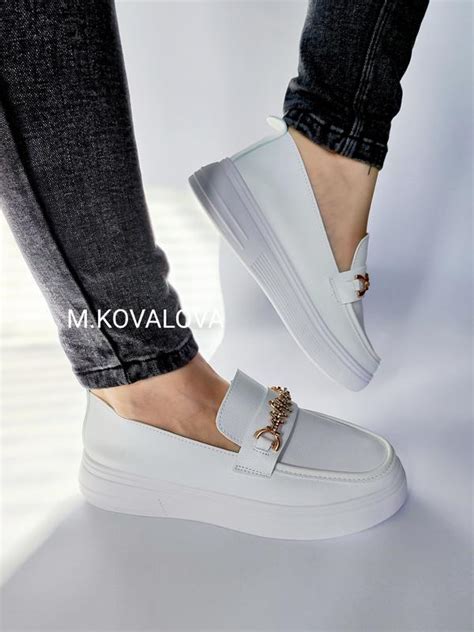 Мокасини жіночі білі — ціна 510 грн у каталозі Мокасини Купити жіночі