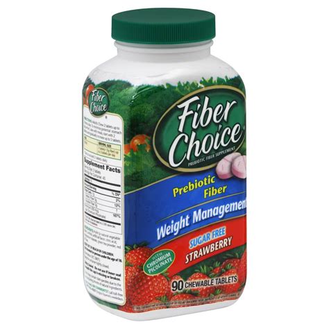 Fiber Choice Strawberry Prebiotic Fiber Weight Management Sugar Free Chewable Tablets Shop