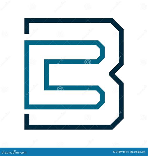 Molde Do Projeto Do Logotipo Da Inicial Da Letra Dos Cb Ilustração Stock Ilustração De Roxo