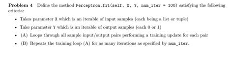 Solved Problem 1 A Perceptron Predicts Output By Calculating
