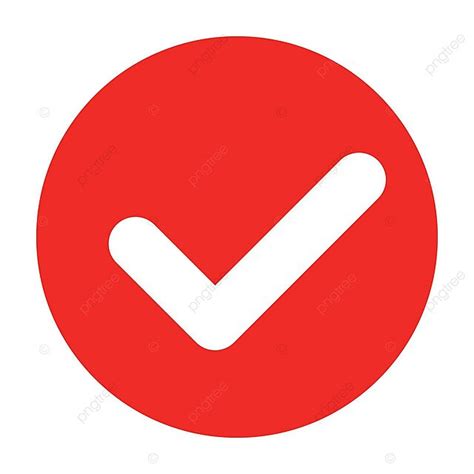 Red Check Mark Icon Illustration Checkbox Check Mark Vector