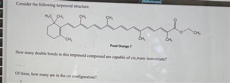 Solved References] Consider The Following Terpenoid