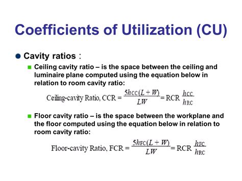 Coefficient Of Utilization Cu Pptx