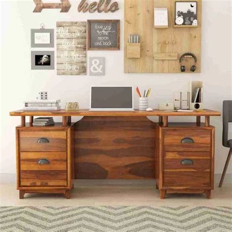 Teak Wood U Shaped Office Table With Storage At Piece In Ranchi ID