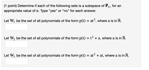 Solved 1 ﻿point ﻿determine If Each Of The Following Sets