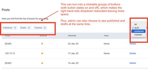 Posts Page Small UX Issue Issue 496 Letterpad Letterpad GitHub