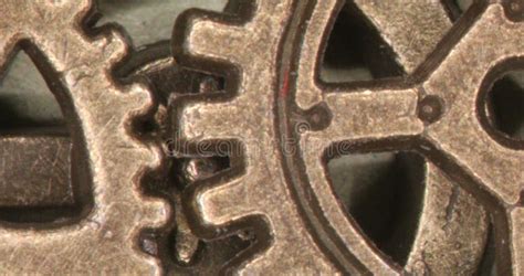 Brass Gears Are Interlocked Stock Video Video Of Spikes Gears 269231149