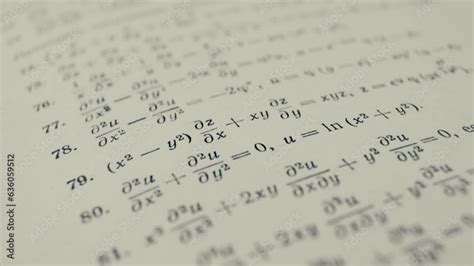 Expressions Mathematic Formulas Formulae Equations On Old Paper Integral Print Mathematical
