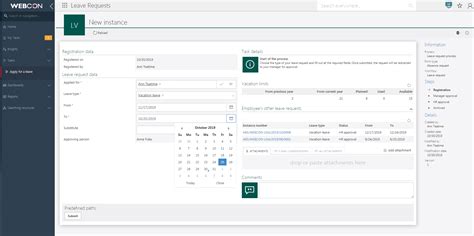 Leave Request Workflow Webcon