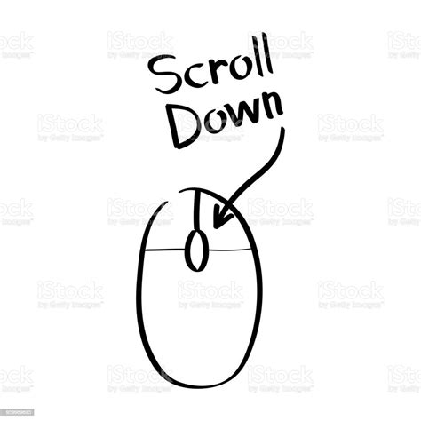 컴퓨터 마우스 아이콘 아래로 스크롤하여 합니다 벡터 일러스트 레이 션 개념에 대한 스톡 벡터 아트 및 기타 이미지 개념 개념과 주제 데스크탑 컴퓨터 Istock
