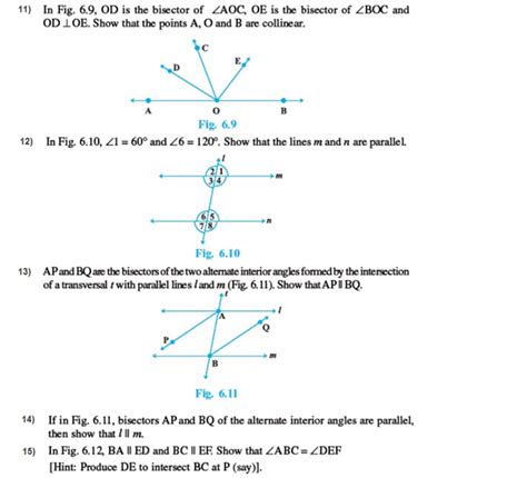 Important Questions For Class Maths Chapter Lines And Angles