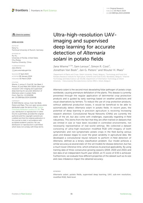 Pdf Ultra High Resolution Uav Imaging And Supervised Deep Learning For Accurate Detection Of