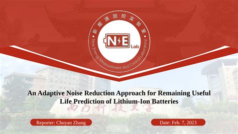 Pdf An Adaptive Noise Reduction Approach For Remaining Useful Life Prediction Of Lithium Ion