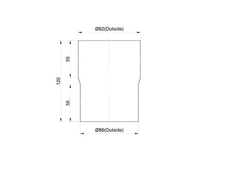 Verzinkt Stalen Hwa Mof Ø88mm Zwart Tbv Goot Type 12588mm
