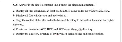 solved q 1 construct the directory structure as given below
