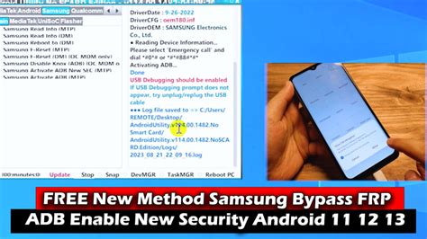 FREE New Method Samsung Bypass FRP ADB Enable New Security Android 11 12 13 ICTfix