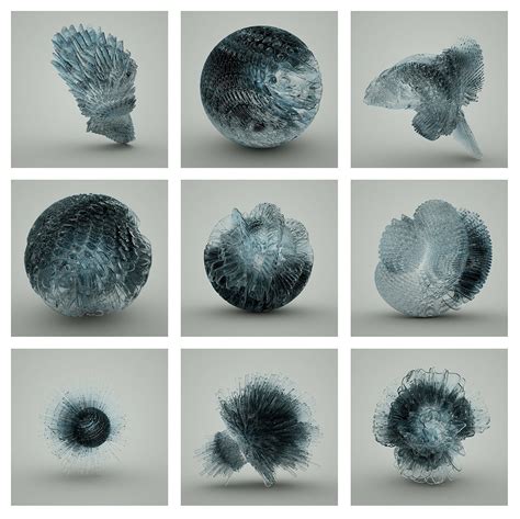 9 Spherical Harmonics Mathematical Sphere Fractals 3D Model CGTrader
