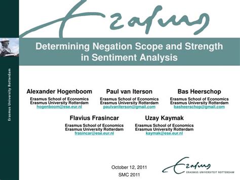 Ppt Determining Negation Scope And Strength In Sentiment Analysis