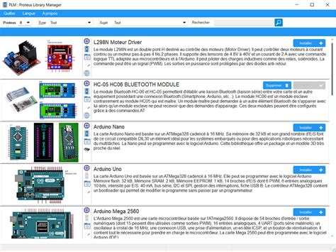 Téléchargements Proteus Library Manager Bibliothèques De Composants Pour Proteus