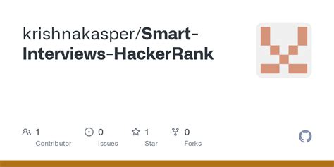 Github Krishnakaspersmart Interviews Hackerrank
