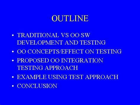 Object Oriented Testing System Testing Inheritance Integration Testing