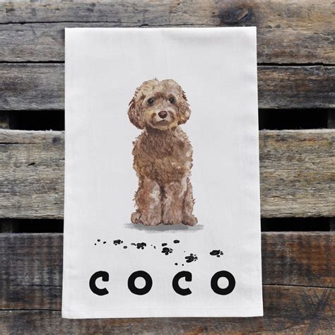 Personalized Cockapoo Kitchen Tea Towel Dog Lover T Etsy