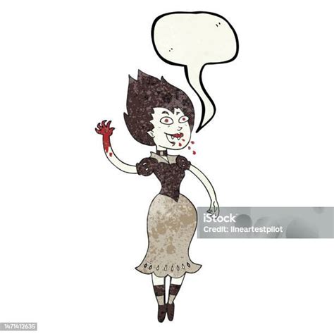 자유형 연설 거품 질감 만화 피를 빠는 뱀파이어 소녀 공중에 대한 스톡 벡터 아트 및 기타 이미지 공중 귀여운 기이함