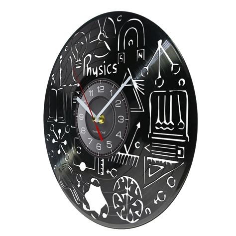 Physics Vinyl Record Wall Clock Study Theme Classr Grandado