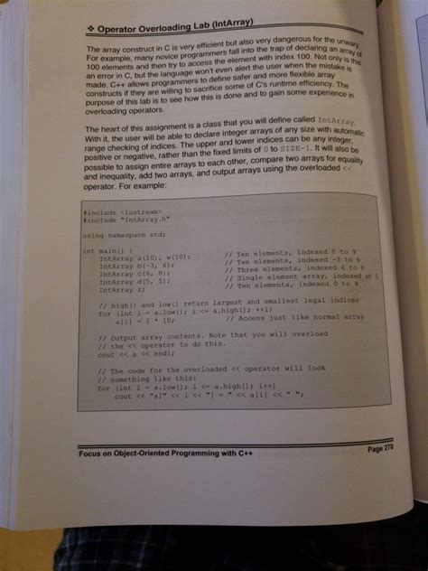 Solved Please Help With The Operator Overloading Lab
