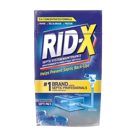 Rid X Septi Pac Dual Action 3 Dose Septic Tank Treatment 19200 84249