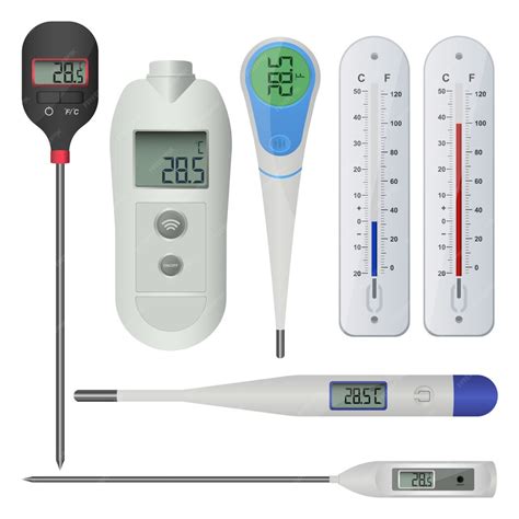 Premium Vector Set Of Thermometers Design Illustration Isolated On White Background