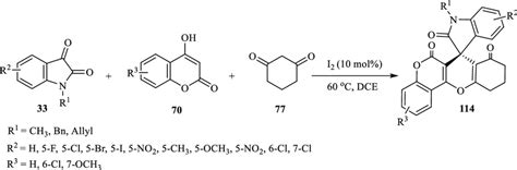 Synthesis Of Spiro[chromeno[4 3 B]chromene 7 3′ Indoline]trione 114