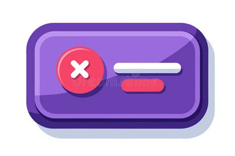 A Colorful Flat Illustration Features A Cancel Button In Purple A Colorful Flat Illustration Features A Cancel Button In Purple