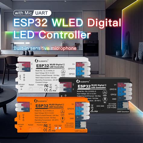 Gledopto Esp32 Wled Led Controller App Dynamic Lighting Diy Usb C