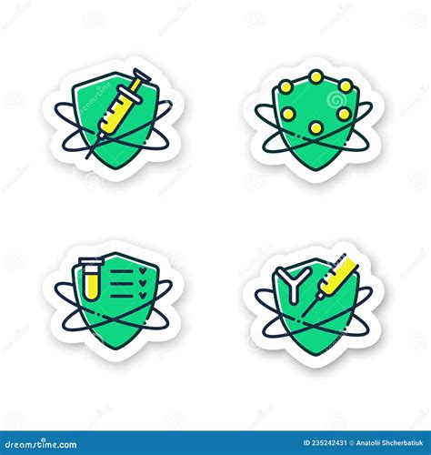Immuunsysteemstickers Vector Illustratie Illustration Of Ontwerp 235242431