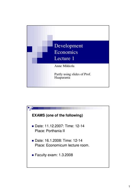 Development Economics Docsity