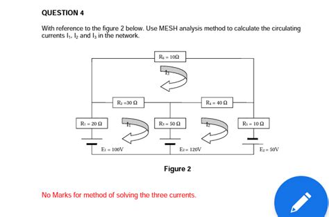 solved with reference to the figure 2 below use mesh