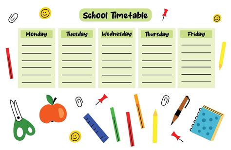 The School Timetable Outlines Daily Classes To Efficiently Manage