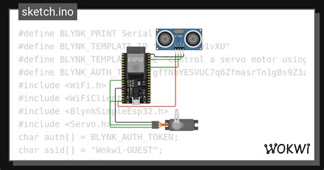 Blynk Servo Wokwi Esp32 Stm32 Arduino Simulator