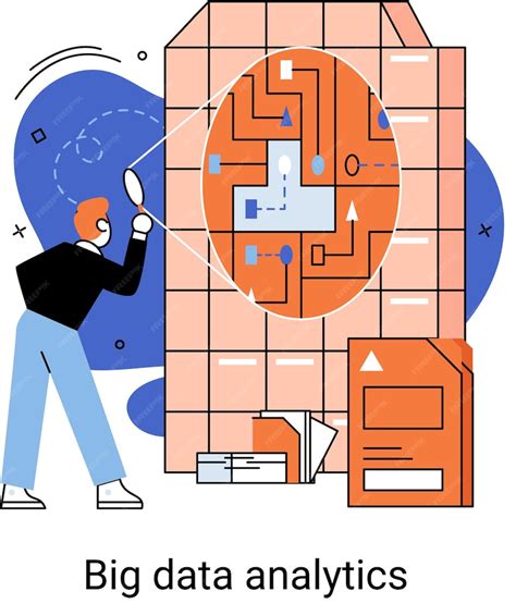 Premium Vector Big Data Analytics Process Of Analyzing Complex Data