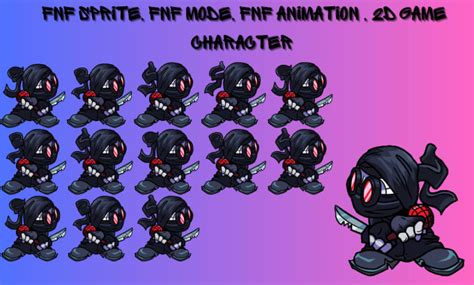 Do Fnf Sprite Sprite Mode Fnf Animation D Game Characters In Fnf Style By Kusty Fiverr