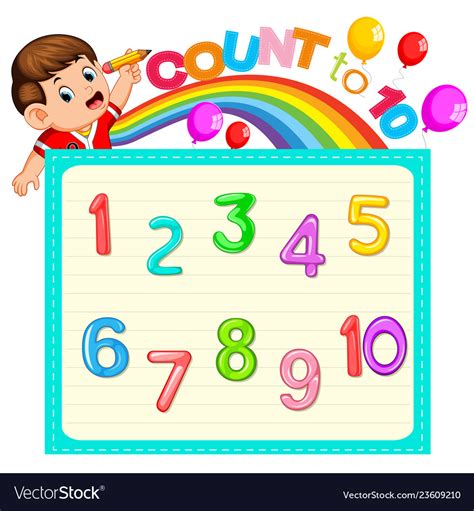 Lets Count To Ten Royalty Free Vector Image Vectorstock
