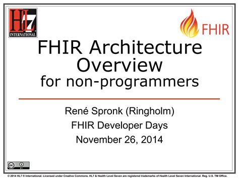 Fhir Architecture Overview For Non Programmers By René Spronk Pptx