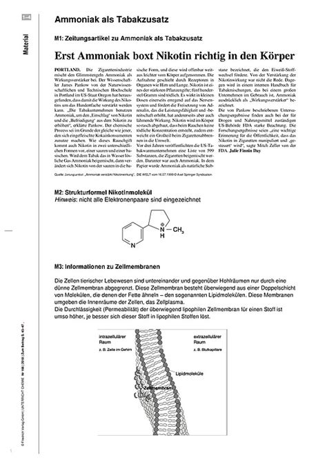 Ammoniak Als Tabakzusatz