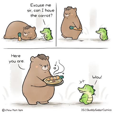 Chubby Gator Cute Animal Comics Broccoli Soup Comic Funny Animal Comics