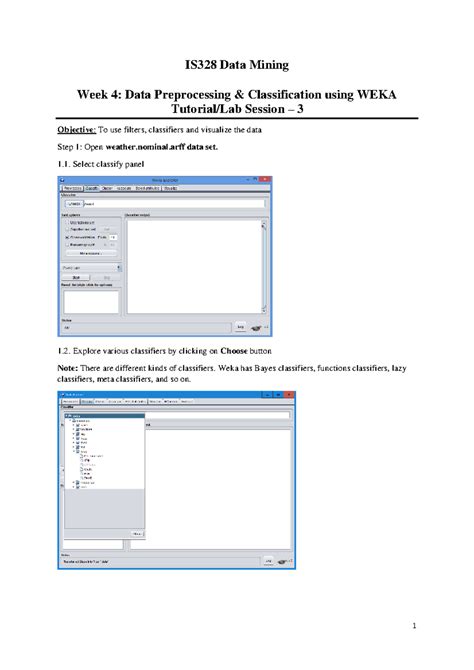 Is328 Data Mining Tutorial Lab Session 3 Solution Is328 Data Mining Week 4 Data Preprocessing